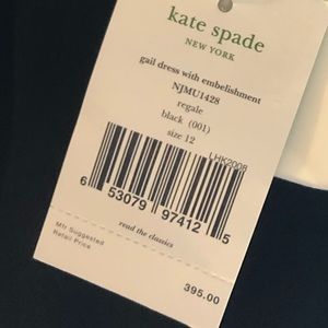kate spade | Dresses | Kate Spade Gail Crystal Bow Black Mini Dress ...